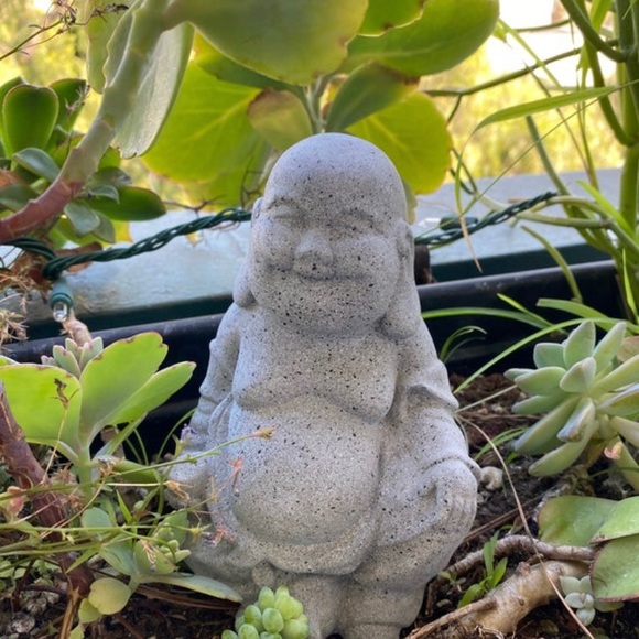 Accents | Sitting Cement Buddah Statue Figurine | Poshmark